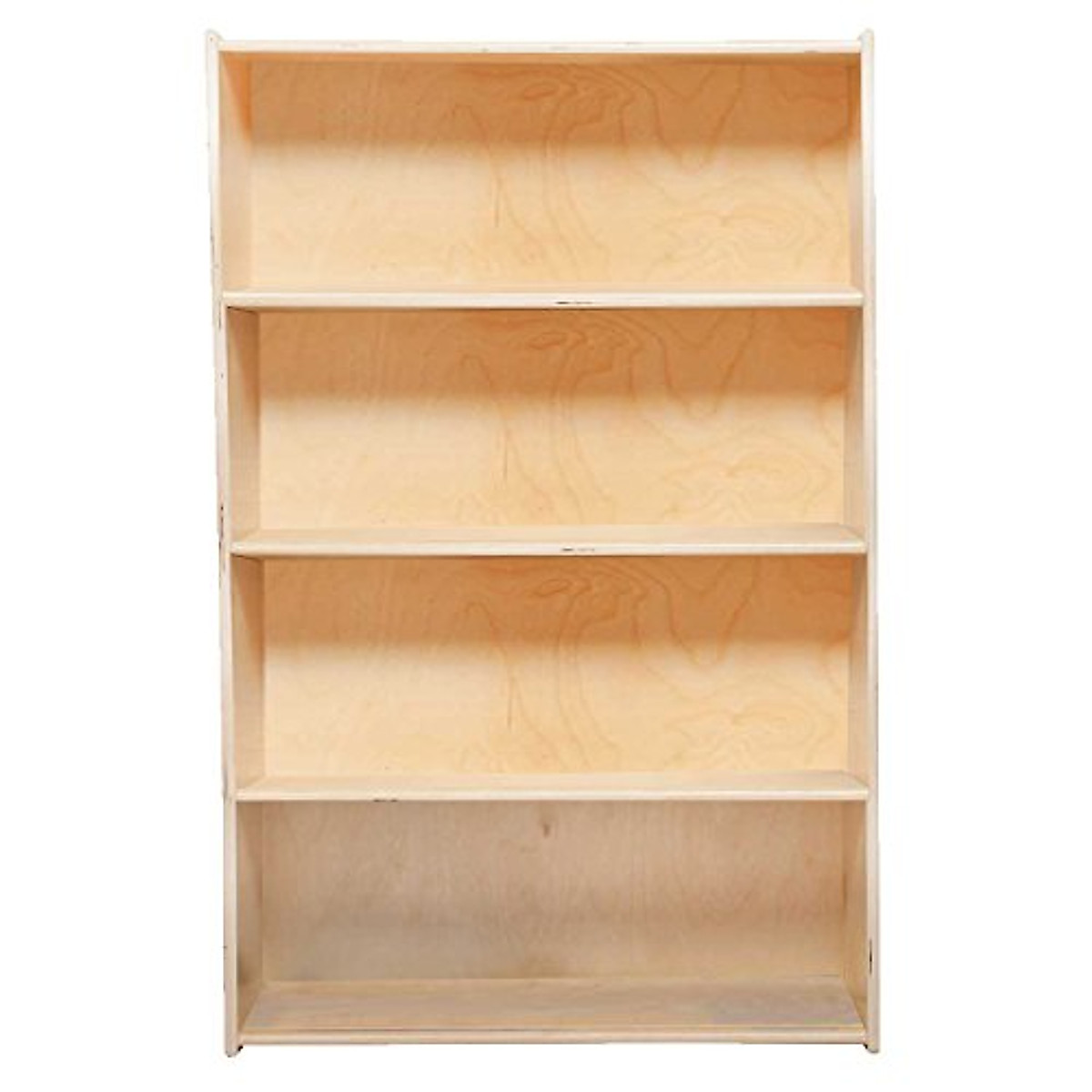 Contender Baltic Birch Book Case With Three Fixed Shelf, Montessori Kids Furniture for Home, Classroom, Office in Natural Finish [Greengaurd Gold Certified]