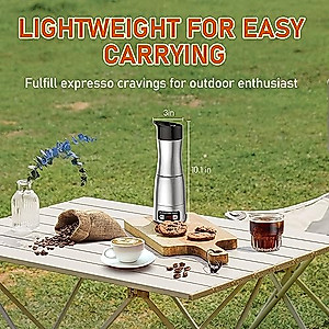 KreeySant Portable Coffee Maker 12V/24V/110V Compact Espresso Machine for Driving Office Home, 3-in-1 Multi-Function Coffee Maker with LCD Screen Display Fast Heating