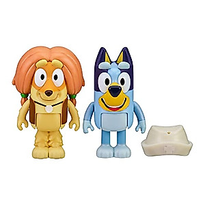 Bluey and Indy Doctors 2 Figure Playset Pack Articulated 2.5 Inch Action Figures Includes Nurses Hat Official Collectable Toy