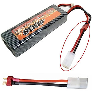 2pcs T-Plug Male Connector to Big-Tamiya Plug Female Connector Adapter and 2pcs T-Plug Female Connector to Big-Tamiya Plug Male Connector Adapter for RC Lipo Battery