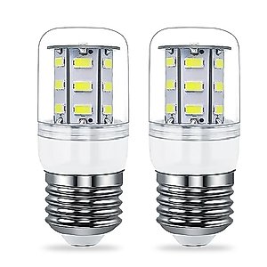 BOGDA Refrigerator Light Bulb KEI D34L Refrigerator Bulb LED Light Bulb Replacement Fit for Frigidaire Kenmore-2 Packs (3.5W 85V-265V E27 5000K White Light)