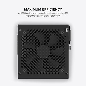 NZXT C550 Bronze - PA-5B1BB-US - 550 Watt PSU - 80 Plus Bronze Certified - DC-DC technology - Semi Modular Design - Sleeved Cables - ATX Gaming Power Supply