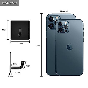 LuxLumin Towel Hooks, Wall Hooks for Hanging Towel, Shower Hooks Adhesive Hooks Heavy Duty Stainless Steel, Towel Hooks for Bathroom Coat Hooks 6 Pack Black