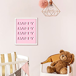 Chinco 6 Pieces Preppy Room Decor Aesthetic Wall Art Hot Pink White cheetah Print Wall Decor Cute Pink Posters for Teen Girls Dorm Bedroom Wall Decorations, Unframed, 8 x 10 Inches