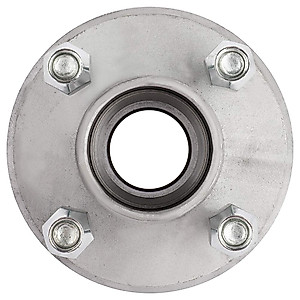 ECCPP Boat Trailer Hub Kit 4 Bolt 1-1/16 L44649 Silver Tapered Spindle Galvanized 2,000 Lbs Axle Kit