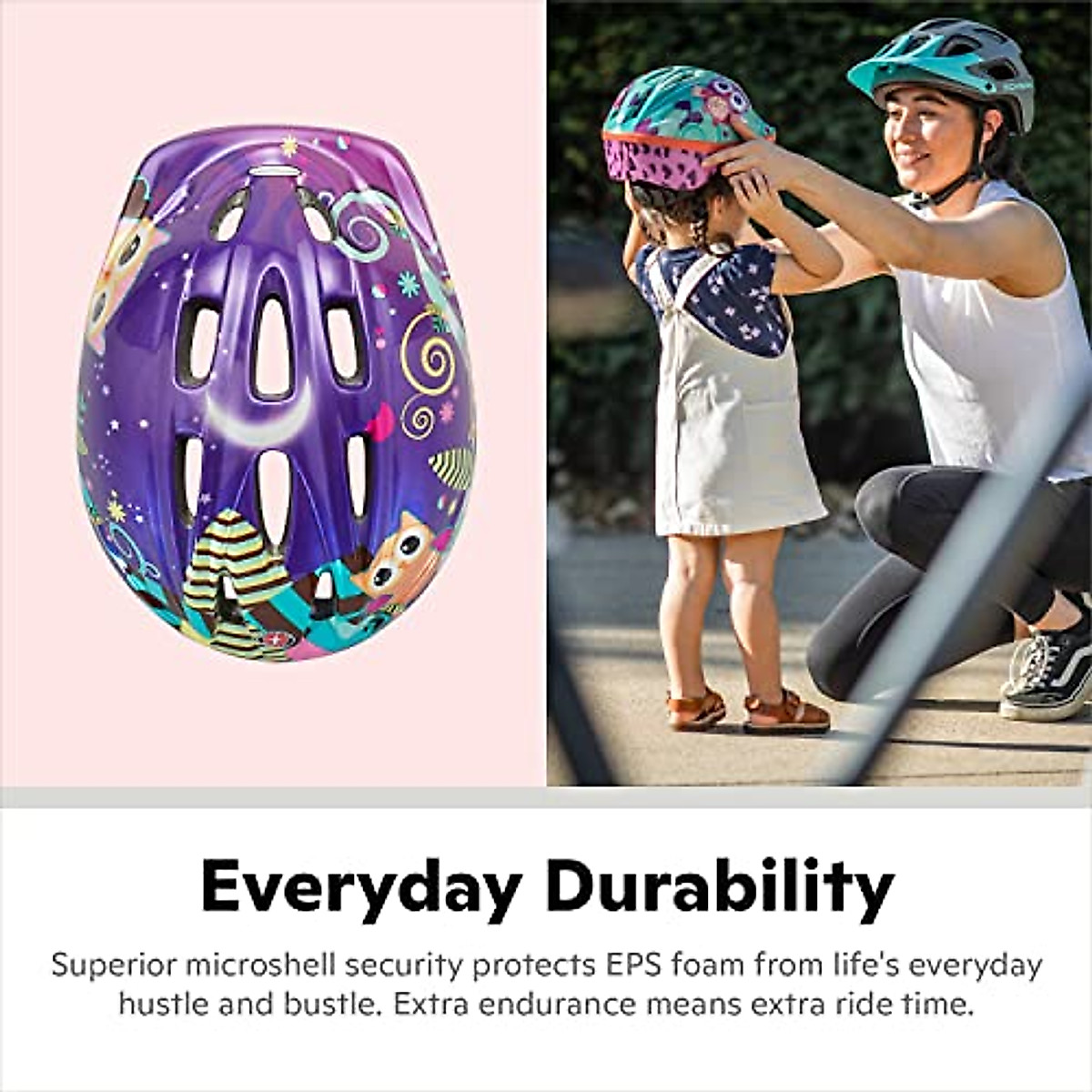 Schwinn Classic Toddler Bike Helmet for Boys Girls Age 3-5 Years Old, Suggested Fit 48-52 cm, Dial Fit, Full Range Padding, Extended Lower Shell, Integrated Visor, Crazy Owl