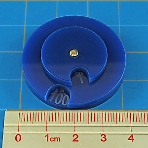 LITKO Circle Combat Dials | Wound Health Tracker | Life Counter | Tabletop Games | Collectible Card Games | Living Card Games | Role Playing | RPG | 0-100 (Blue)