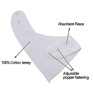 Maiwa Cotton Baby Bandanas Boys Bibs for Drooling Teething Feeding for 10 Pack