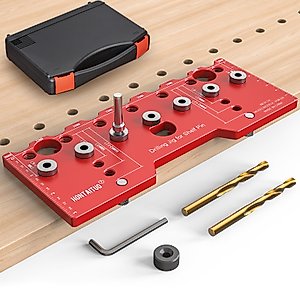 Shelf Pin Jig,1/4 Inch Shelf Pin Drilling Jig,Aluminum Alloy Cabinet Hole Drilling Template For Woodworking,Cabinet Hardware Jig