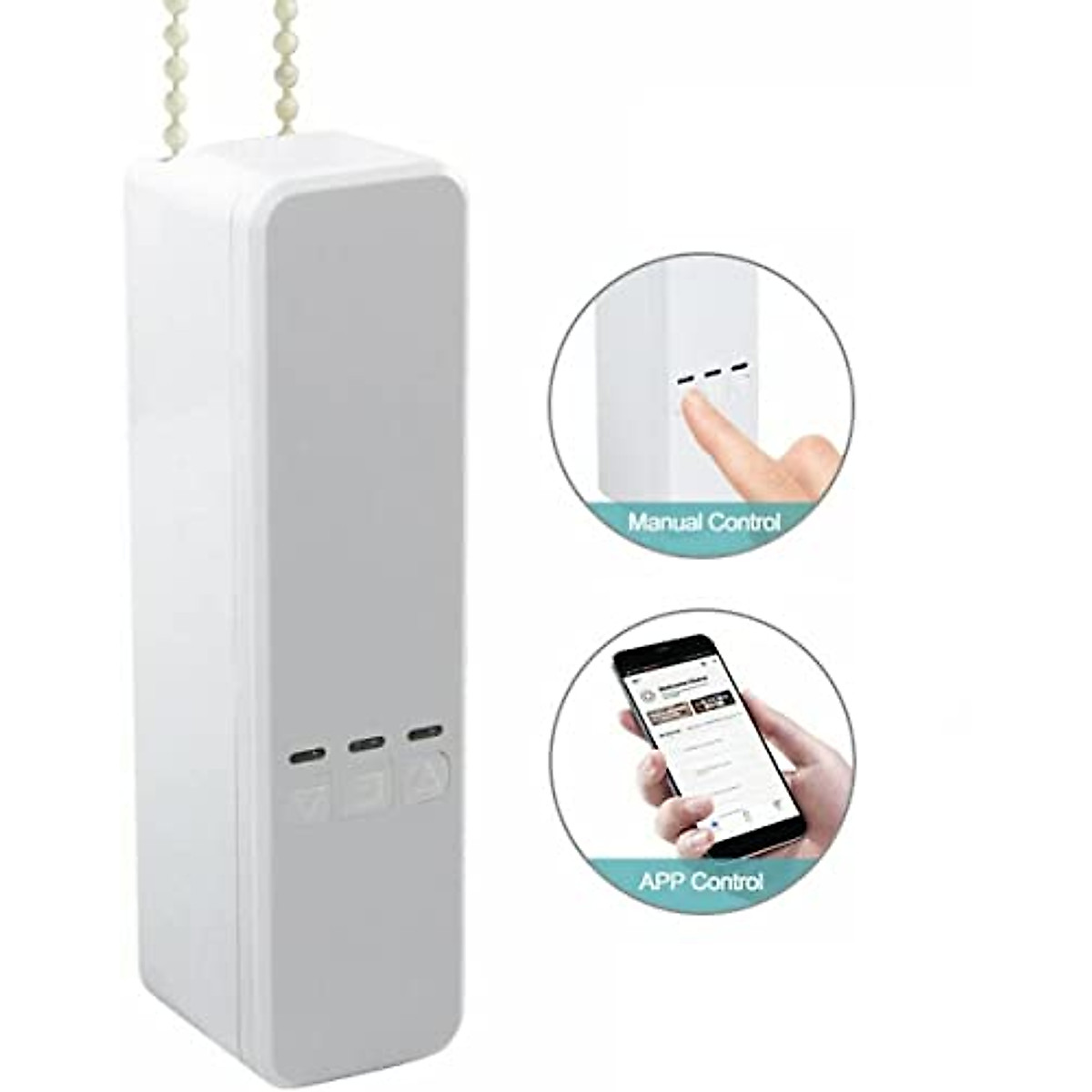 WiFi Smart Window Blinds Chain Motor Remote Controller Compatible with Smartphones APP Control RC Automation Kit with Schedule Function - Works with Smart Home Devices, Amazon Alexa & Google Assistant