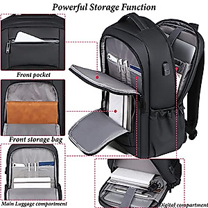 KEALAS 17 Inch Business Travel Laptop Backpack for Men Women with USB Charging Port,Large Capacity Carry On Backpack,Flight Approved Casual Backpack for Travel/Work