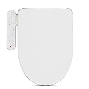 ALPHA BIDET GX Wave Bidet Toilet Seat in Round White | Strong Spray | Stainless Steel Nozzle | 3 Wash Functions | LED Nightlight | Warm Air Dryer | Oscillation and Pulse