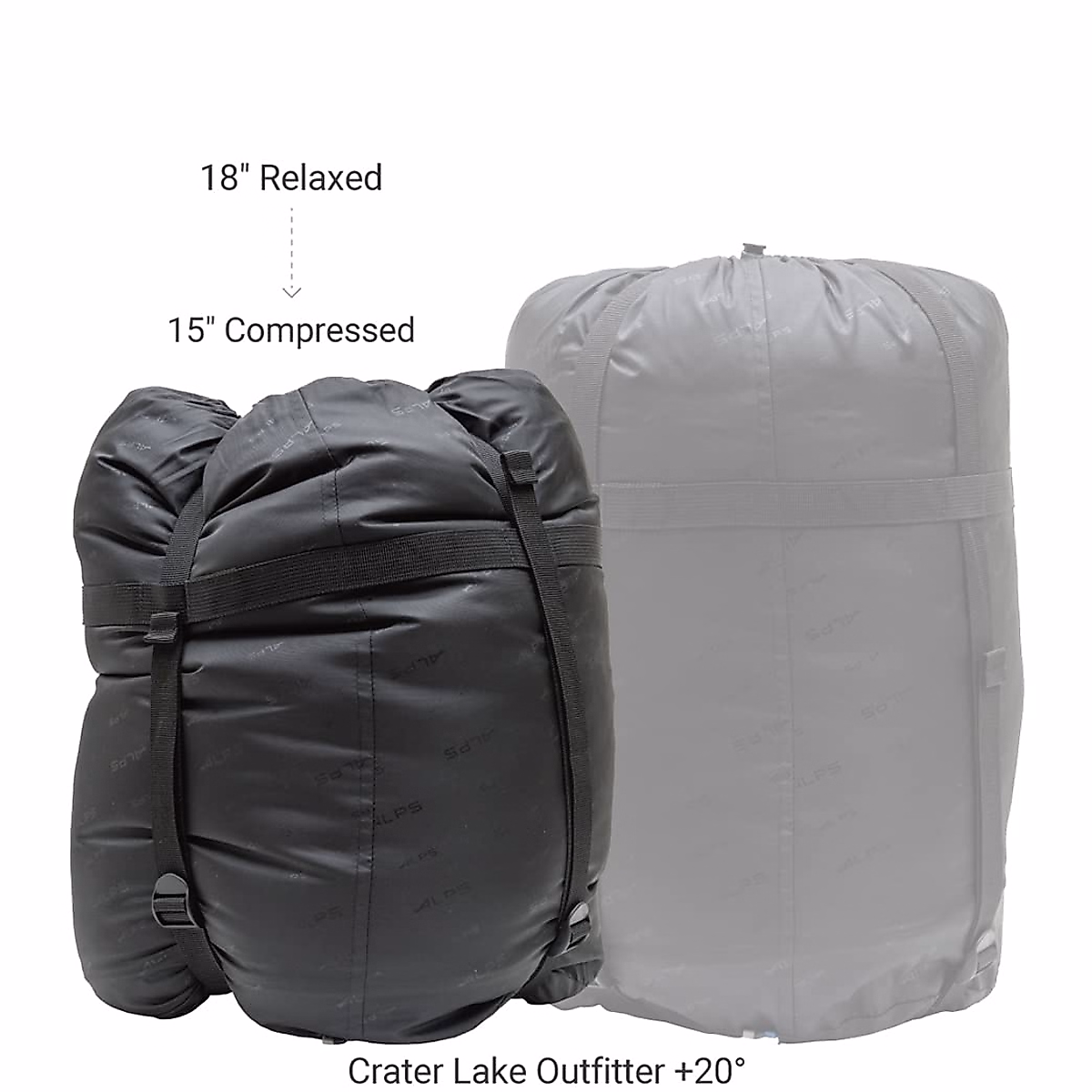ALPS Mountaineering Crater Lake PC Outfitter 20 Degree Sleeping Bag, Long (494375ZIP)