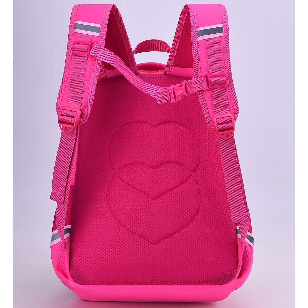 YUSSTAR Kids Backpack Chest Strap Kindergarten Elementary 1-2 Grader Boy Girl School Bag (Cat1-rose)