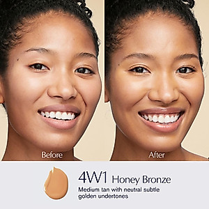 Estée Lauder Futurist Hydra Rescue Moisturizing Foundation SPF 45 for a 12-Hour Glow, 1.2 Fl Oz, 4W1 Honey Bronze