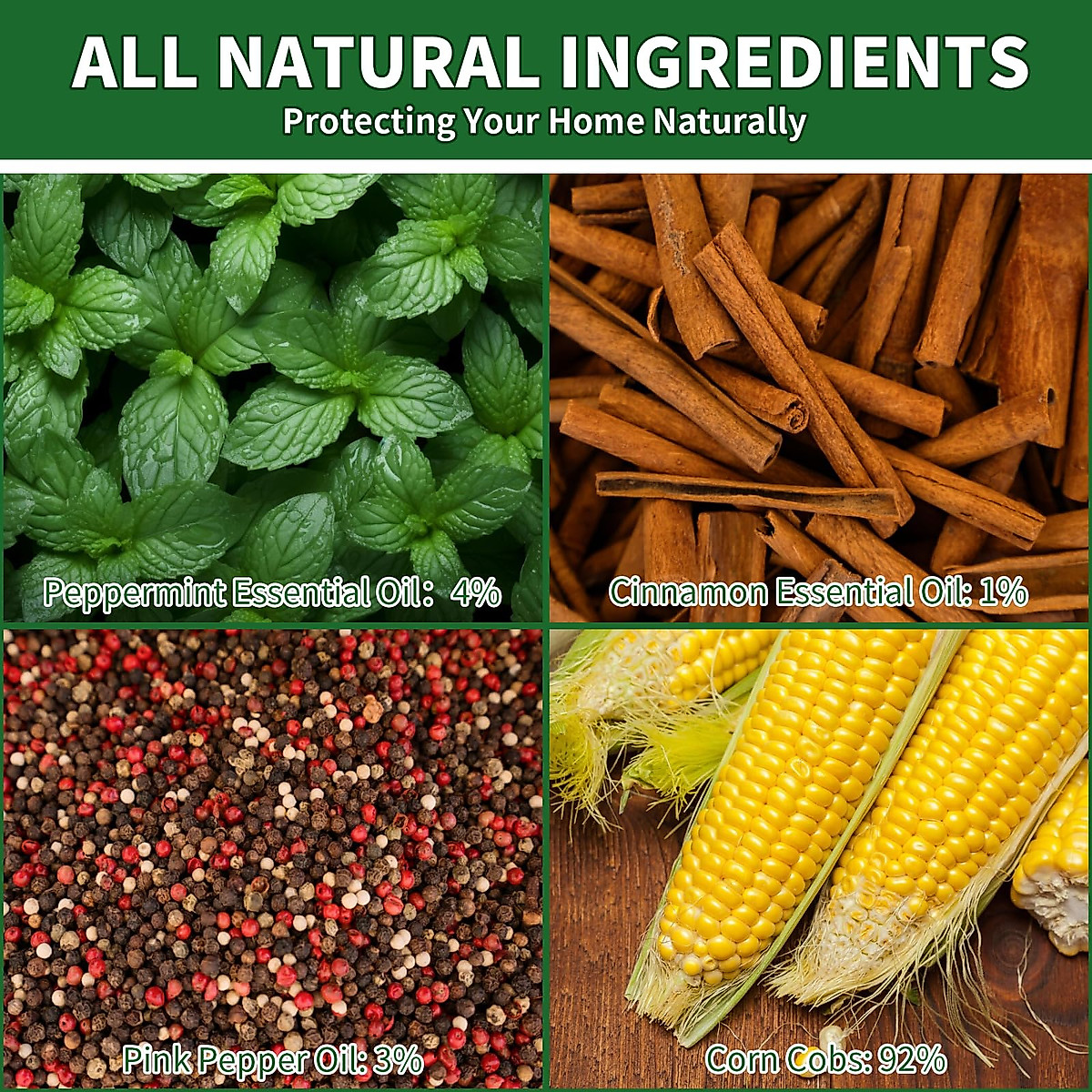 Carmelie Squirrel Repellent, Squirrel Repellent Outdoor, Chipmunk Repellent for Attic with Peppermint Oil to Repel Squirrel, Rodent, Mouse, All Natural Repellent Pouches for Indoor Outdoor, 10 Pouches