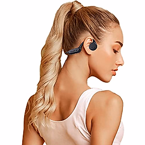 Waterproof Bone Conduction Headphones, Open Ear Swimming Headphone with Built-in 8G Memory(Donot USE Bluetooth Connection for Swimming), Bluetooth Headphones for Running Cycling Surfing(Black)