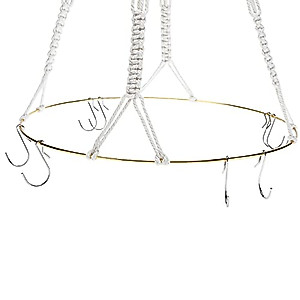 SanSanYa 4Set Herb Drying Rack Macrame Herb Drying Hanger with 64pcs Hooks for Hanging and Drying Herb Buds Flower