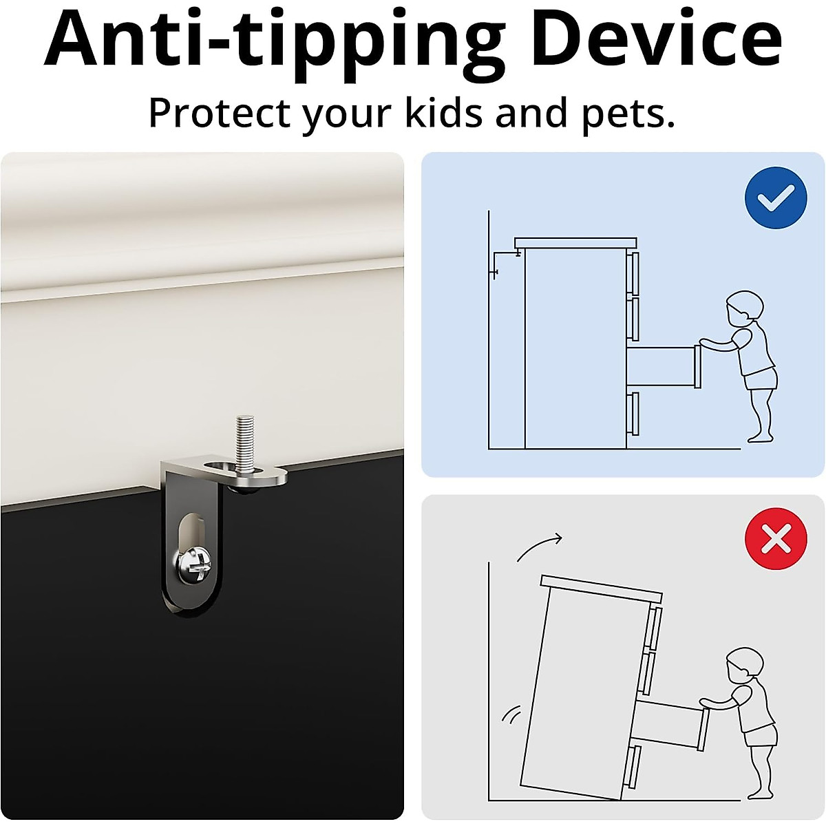 Cozy Castle 74.1'' Bookcase with Drawers, 4 Shelf Bookcase with Adjustable Shelve, 4-Tier Freestanding Tall Bookcase, Black Bookshelf for Bedroom, Living Room, Office, Black