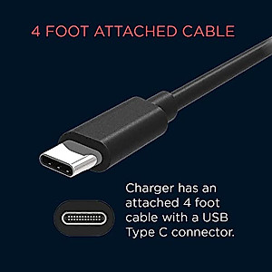 Motorola TurboPower 36 Duo USB-C Car Charger- 18W USB-PD Fixed Type C Cable + 18W QC3.0 Port - Simultaneous Turbo Charging for Moto G Power/Stylus/Fast,G6,G7 Power/Supra,X4,Z,Edge/Edge+/Razr/One 5G