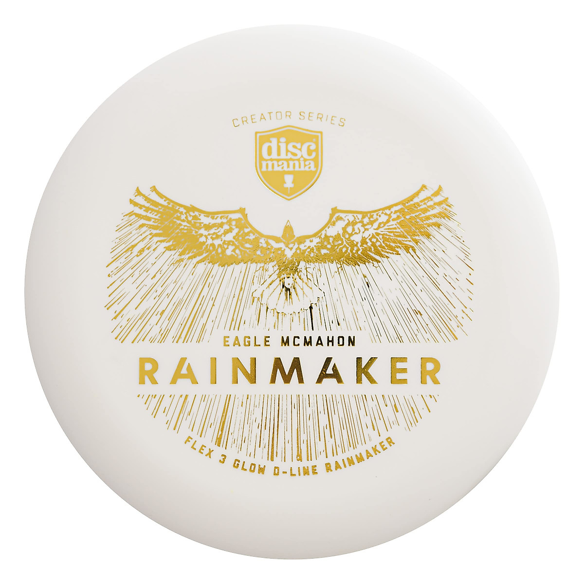 Discmania Eagle McMahon Rainmaker Glow D-Line Flex 3 Disc Golf Putter (Stamp Colors Will Vary) 173-176g