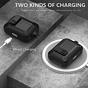 for AirPods Pro 2nd/1st Generation Case Cover with Cleaner kit &3 Pairs Replacement Ear Tips with Noise Reduction Hole(S/M/L),with Secure Lock Protective for Apple AirPods Pro 2022/2019 Charging Case