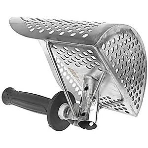 YtotY Beach Sand Scoop with Handle, Metal Detecting Tool,Beach Underwater Treasure Hunting, Stainless Steel Water Metal Detecting Tool Digging Shovel Fast Sifting Metal Detector…