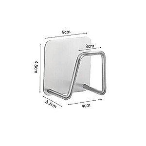 2PCS Kitchen Stainless Steel Sink Sponges Holder Self Adhesive Drain Drying Rack Kitchen Wall Hooks Accessories Storage Organizer