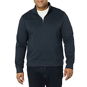 Amazon Essentials Men's Long-sleeve Quarter-zip Fleece Sweatshirt, Navy, Large
