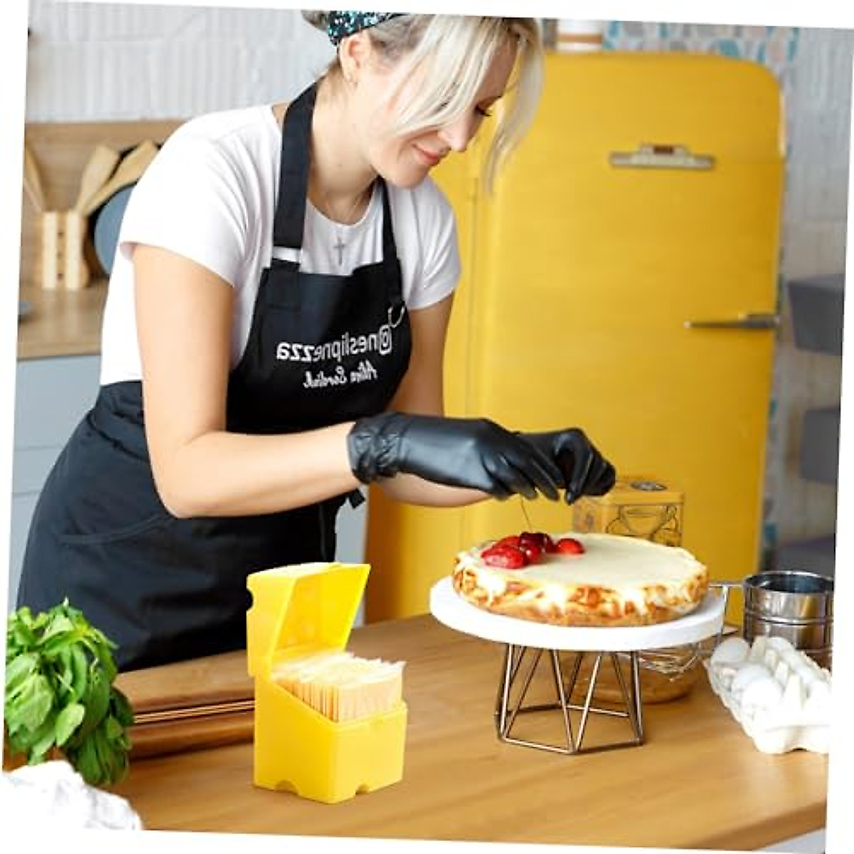 STOBAZA Sliced Cheese Storage Container, Sliced Cheese Container with Flip Lid Cheese, Cheese Slice Crisper Refrigerator Storage Rack Clamshell for Kitchen
