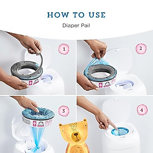 Amazon Brand - Mama Bear Blossoms Scented Diaper Pail Refills for Diaper Genie Pails, 1080 Count (4 Packs of 270 Count)