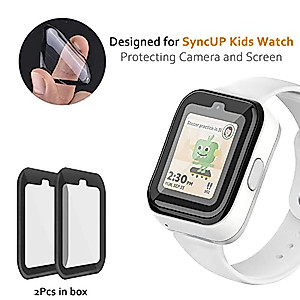 NewJourney Compatible with SyncUP Kids Watch Screen Protector, for Sync UP Kids Watch Screen Protector, Hard PET Clear Kids Watch Protector Watch Accessories (2 Pack)
