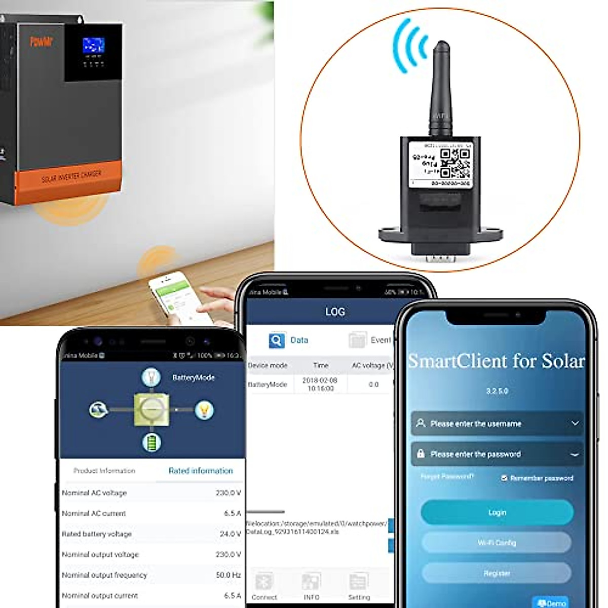3500W Solar Inverter, 48V DC to 110V 120V AC, Off-Grid Inverter, Pure Sine Wave, Built-in 80A MPPT Charge Controller, for 48V Lead Acid or Lithium Battery