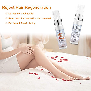 JollaLuna Hair Inhibitor, Hair Removal Spray, Hair Stop Growth Spray for Men and Women, Non-Irritating Painless Hair Removal for Face Arms Legs Chest Armpit, 30 mL (Aromatic)