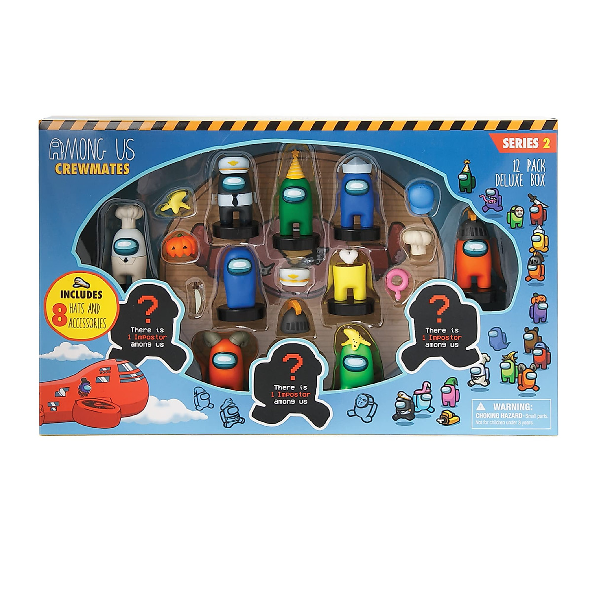 Among Us Stamps for Kids | 12 Among Us Toys Out of 16 Collectibles in 1 Box | Among Us Merch Incl. Mini Toys Like The Peeled, The Unbearable, The Dead Body, and The Ghost