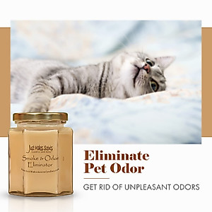 Smoke and Odor Eliminator Candle - Odor Eliminating Scented Candles for Home - Neutralizes Cigarette, Food, and Pet Smells | Natural Soy Wax Candle, Hand Poured in The USA