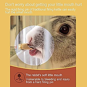 Calymmny Large Rabbit Water Bottle, 20oz Hanging Automatic Water Dispenser by Gravity Flow for Bunny Chinchilla Guinea Pig Ferrets (BLUE)