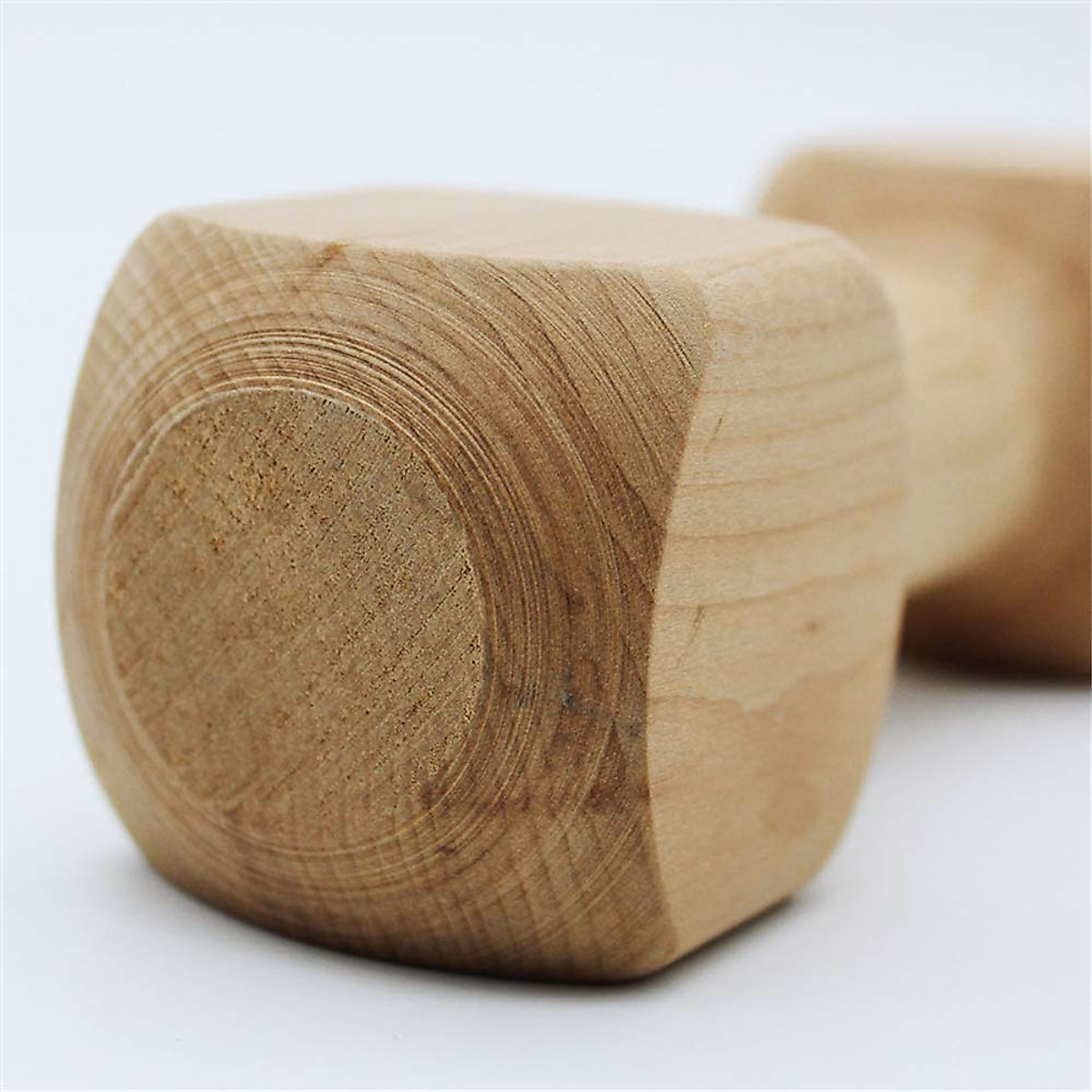 Kuntrona Safe Non-Toxic Wooden Dog Training Dumbbell Pet Bite Toys for Dogs Outdoor Interactive Supplies S M Burlywood 15X4.8CM