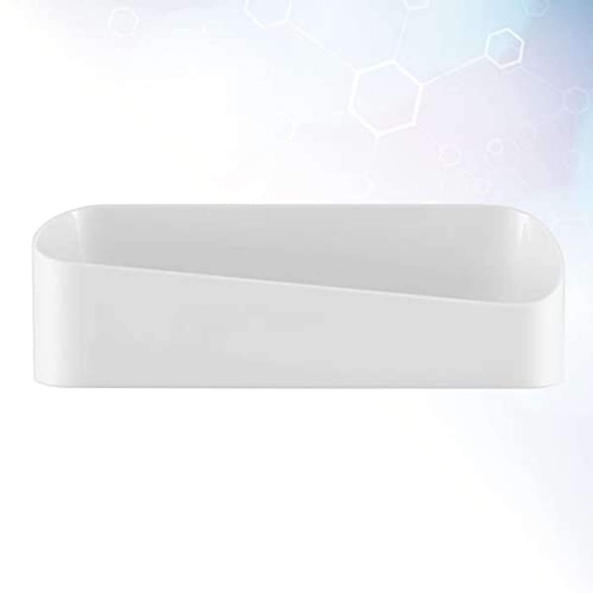 Cabilock Shower Shelves White Shower Free Room Shelf Organizer Basket Soap Shape for Adhesive Mounted Plastic Drill Geometric Kitchen Holder Bathroom Storage Wall Shampoo Caddy Rack Wall Hangings