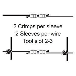 FenceMate Aluminum Alloy Crimp Loop Sleeves #2-3 to Splice & Join Metallic Wires or Wire Ropes, Tempered, Gritted with Super Holding Force on High Tensile Wires Used in Fencing & Hanging, 100pcs/Pack