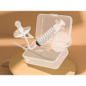 Baby Medicine Syringe Pacifier for Oral Feeding, Liquid Baby Medicine Dispenser, Newborn & Infant Pacifier Medicine Dispenser, Baby Essentials Medicine Pacifier Dispenser Infant (1 Pk)