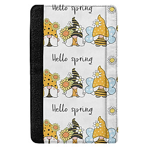 Bee Gnomes with Spring Summer Sunflowers Daisy Flowers on White 1 Piece Universal Car Seat Belt Pads Cover, Adjustable Vehicle Back Shoulder Strap Cover, Car Seat Belt Cushions for Adults Kids