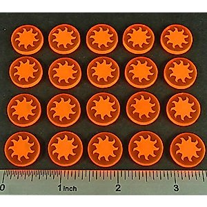 LITKO Sun Resource Tokens, Fluorescent Orange (20)