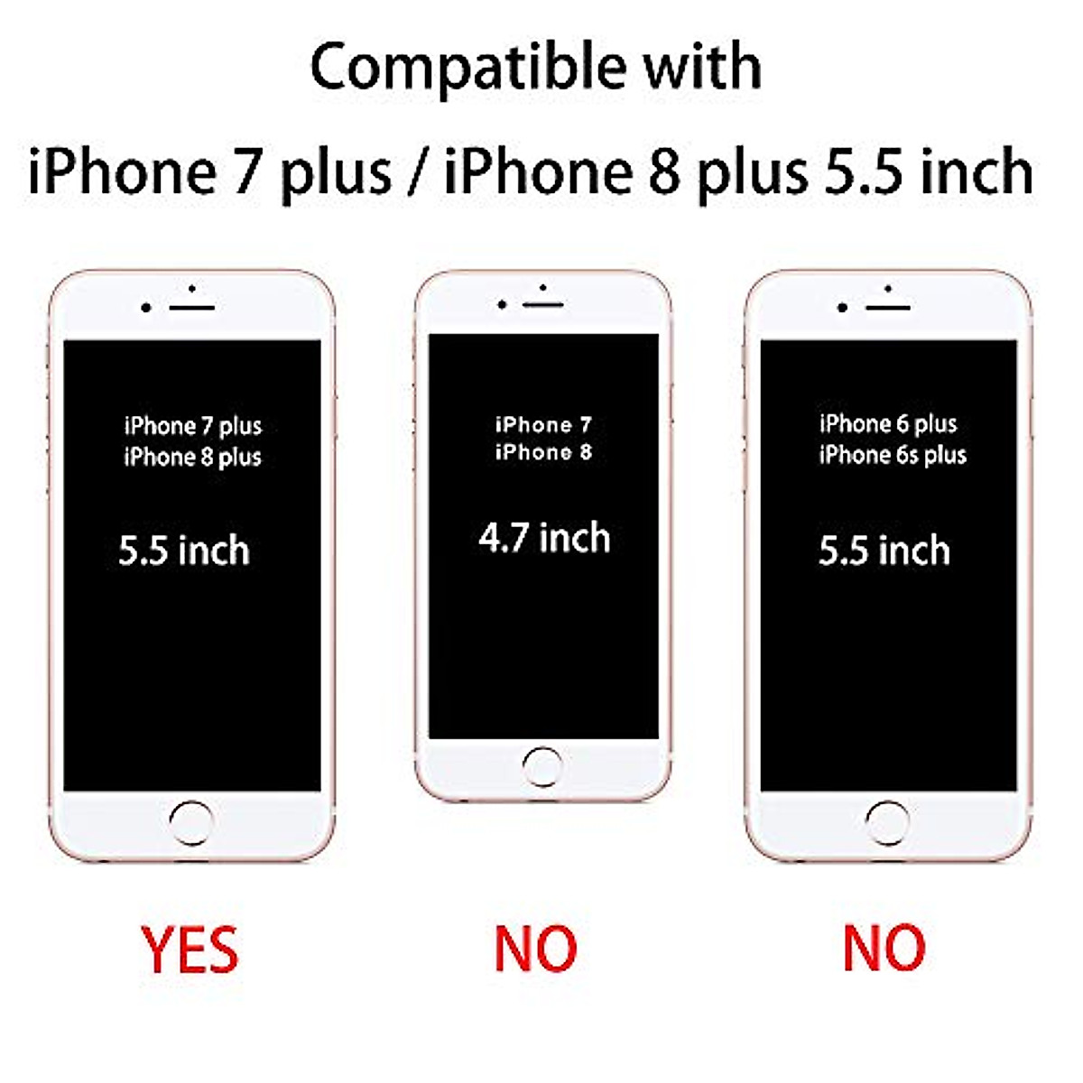 TENOC Phone Case Compatible for iPhone 8 Plus and iPhone 7 Plus, Clear Cases Cute Slim Transparent Soft TPU Cover Full Protective Bumper 5.5 Inch