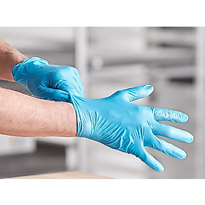 LW Concept Blue Vinyl Exam Gloves for Medical/Food Safe/Cleaning/Handling Use Multipurpose Latex & Powder Free, 4.5 mil (LW4002, Medium)
