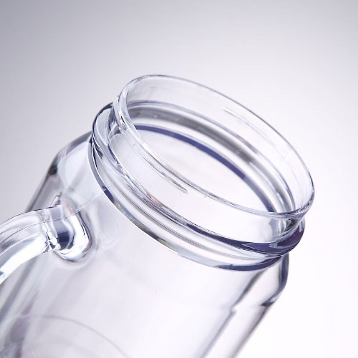 Cupture Double Wall Insulated Plastic Mason Jar Tumbler Mug with Striped Straws - 20 oz, 3 Pack