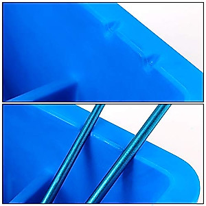 ZOENHOU 4 PCS 12 Hole Square Multifunction Paint Brush Basin Cleaner, Plastic Twin Compartment Artist Brush Washer with Brush Holder and Lid for Cleaning Acrylic Watercolor Oil Painting