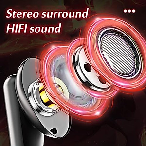 YOVDA Wireless Gaming Earbud, K98 Wireless Gaming Headphone with Charging Case and Built-in Mic, Bluetooth 5.1 Dual Game Music Mode Earbuds Wireless Headphones with 30 Hours Playtime, RGB