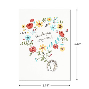 Hallmark Baby Shower Thank You Cards Assortment, Woodland Animals (48 Cards with Envelopes for Baby Boy or Baby Girl) Deer, Owl, Bear, Fox