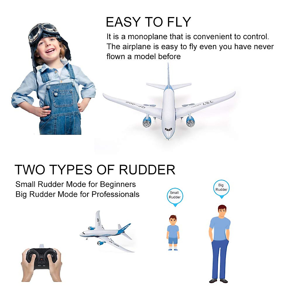 GoolRC QF008 787 Airplane Miniature Model Plane 3CH 2.4G Remote Control EPP Aircraft RTF RC Toy